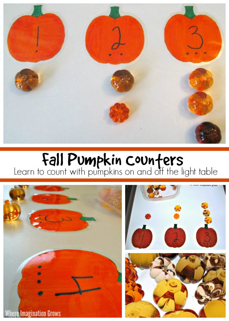 Pumpkin Counting Activity Light Table Play For Preschoolers Pumpkin Counting Activity Light Table Play For Preschoolers