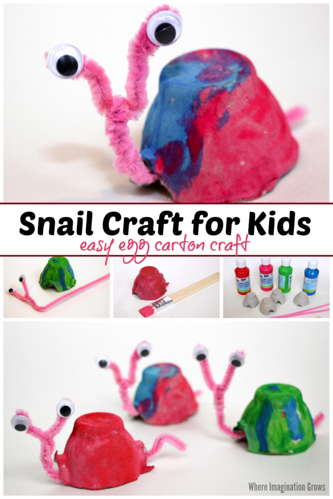 Recycled Egg Carton Snail Craft for Kids - Where Imagination Grows