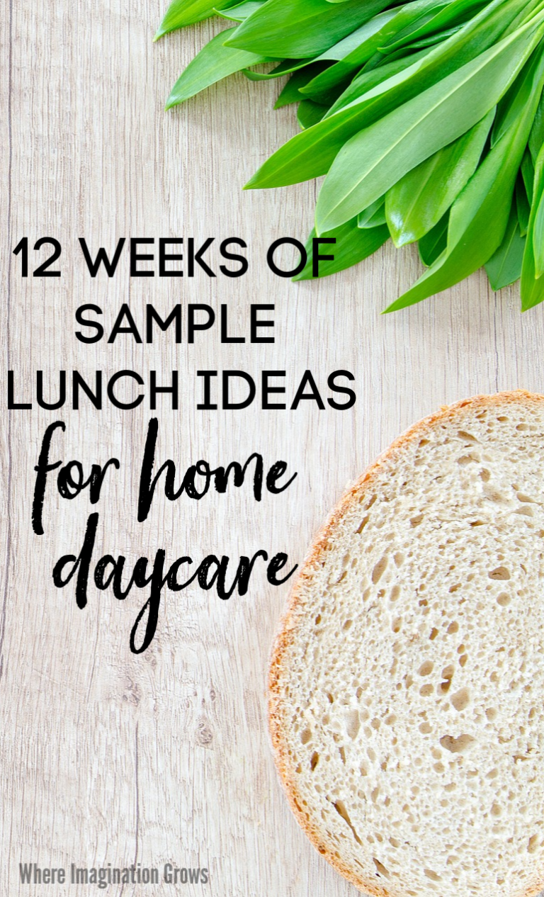 Sample Home Daycare Lunch Menus Where Imagination Grows
